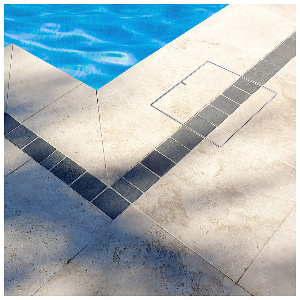 Pool Skimmer Covers | Flush Tile-Insert Skimmer Lids (316 Stainless ...