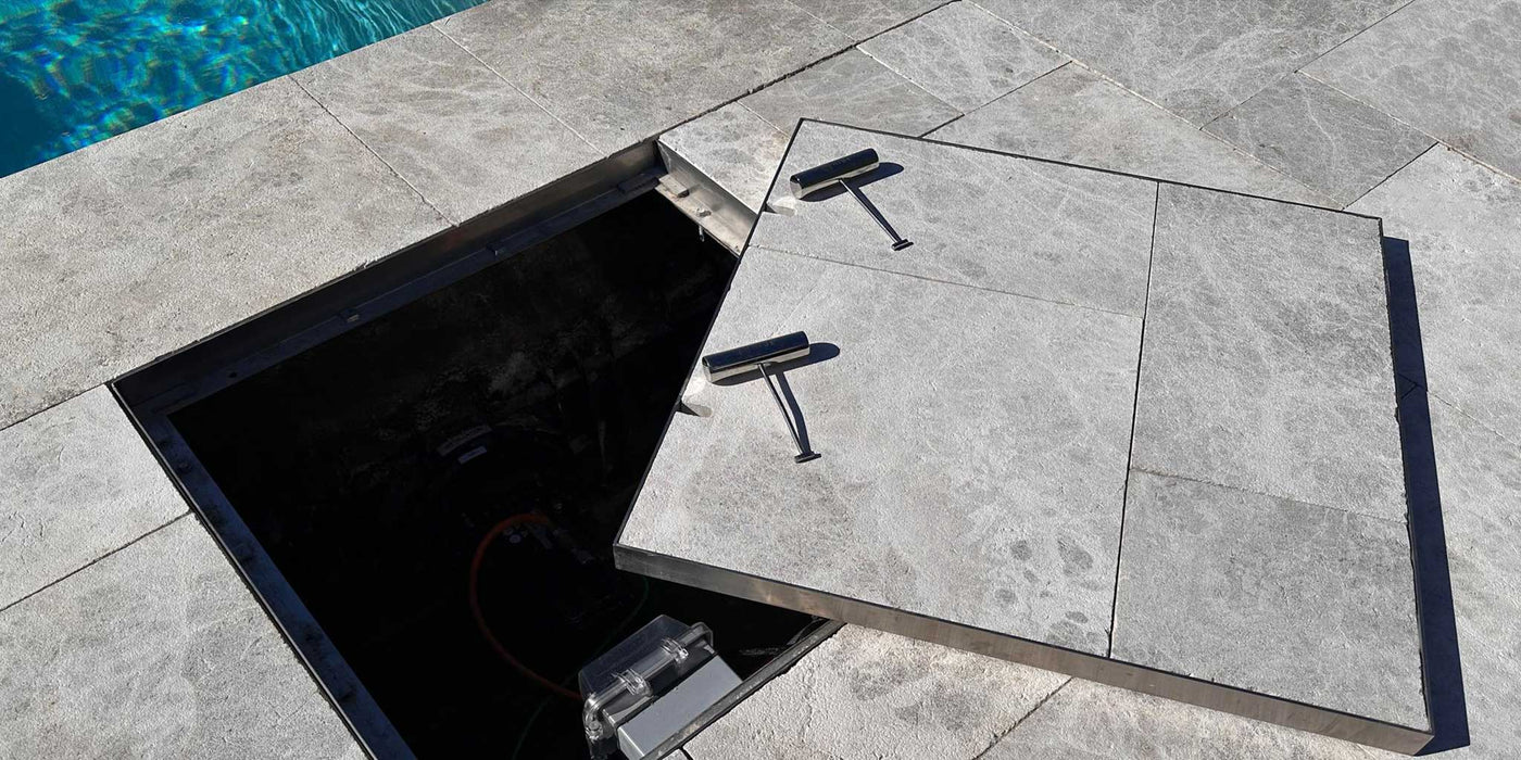 Pool Skimmer Cover | Flush Tile-Insert Skimmer Lid | HIDE – HIDE Access ...